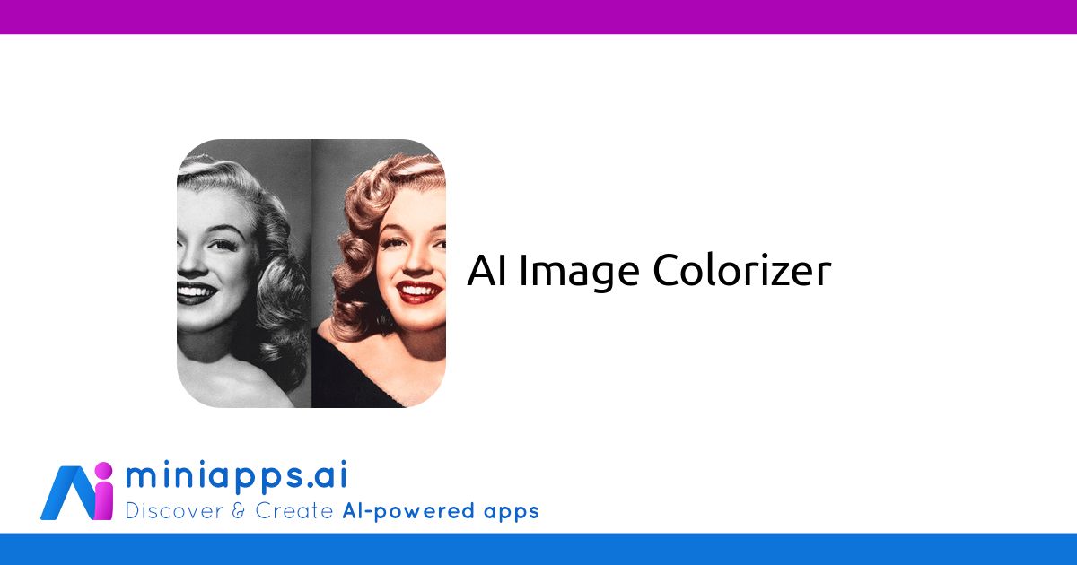 AI Image Colorizer - Free AI-powered Mini App - miniapps.ai